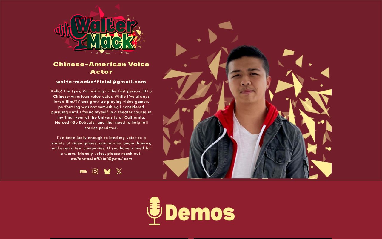 Walter Mack: Chinese-American Voice Actor